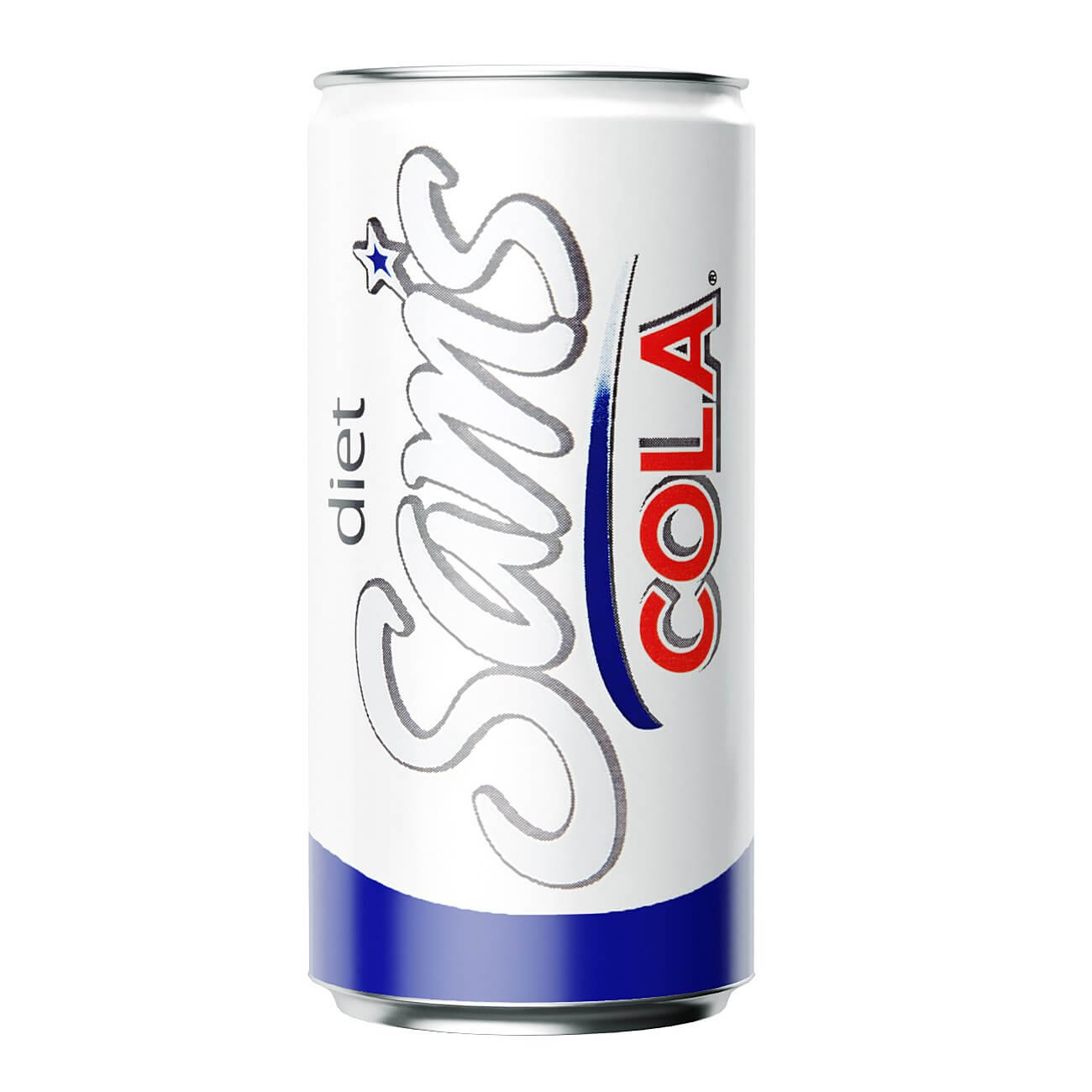Sams Cola Diet Soda Can 250ml Slim - 3D Model by murtazaboyraz