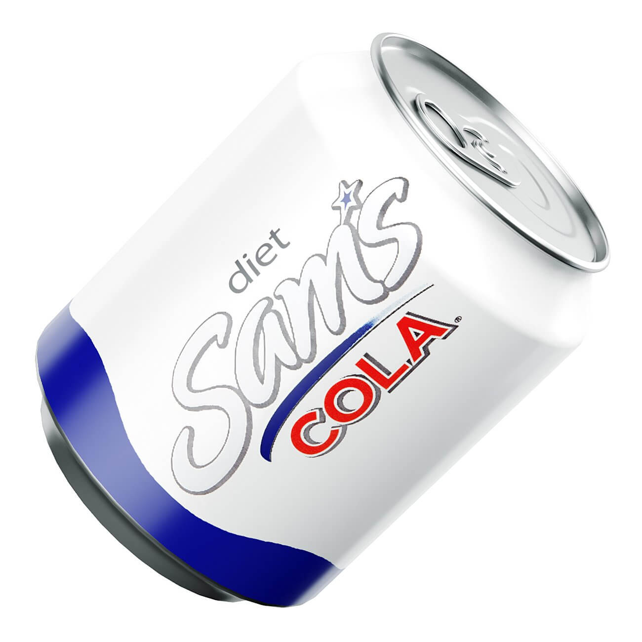 Sams Cola Diet Soda Can 250ml - 3D Model by murtazaboyraz