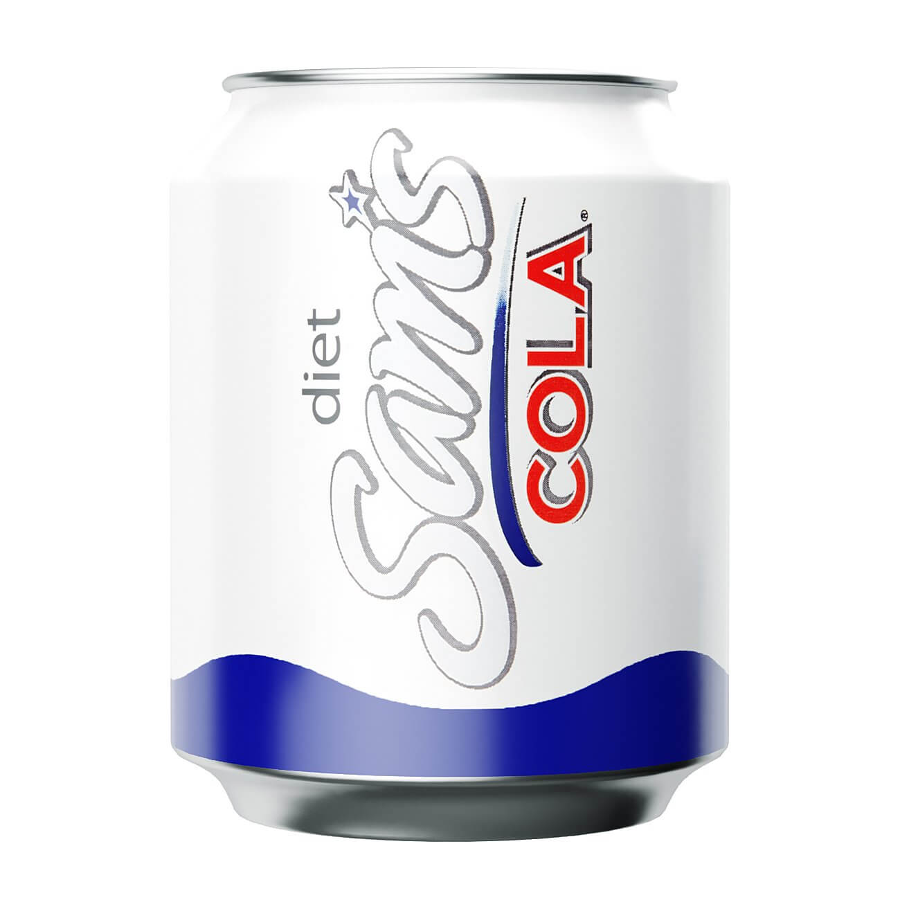 Sams Cola Diet Soda Can 250ml - 3D Model by murtazaboyraz
