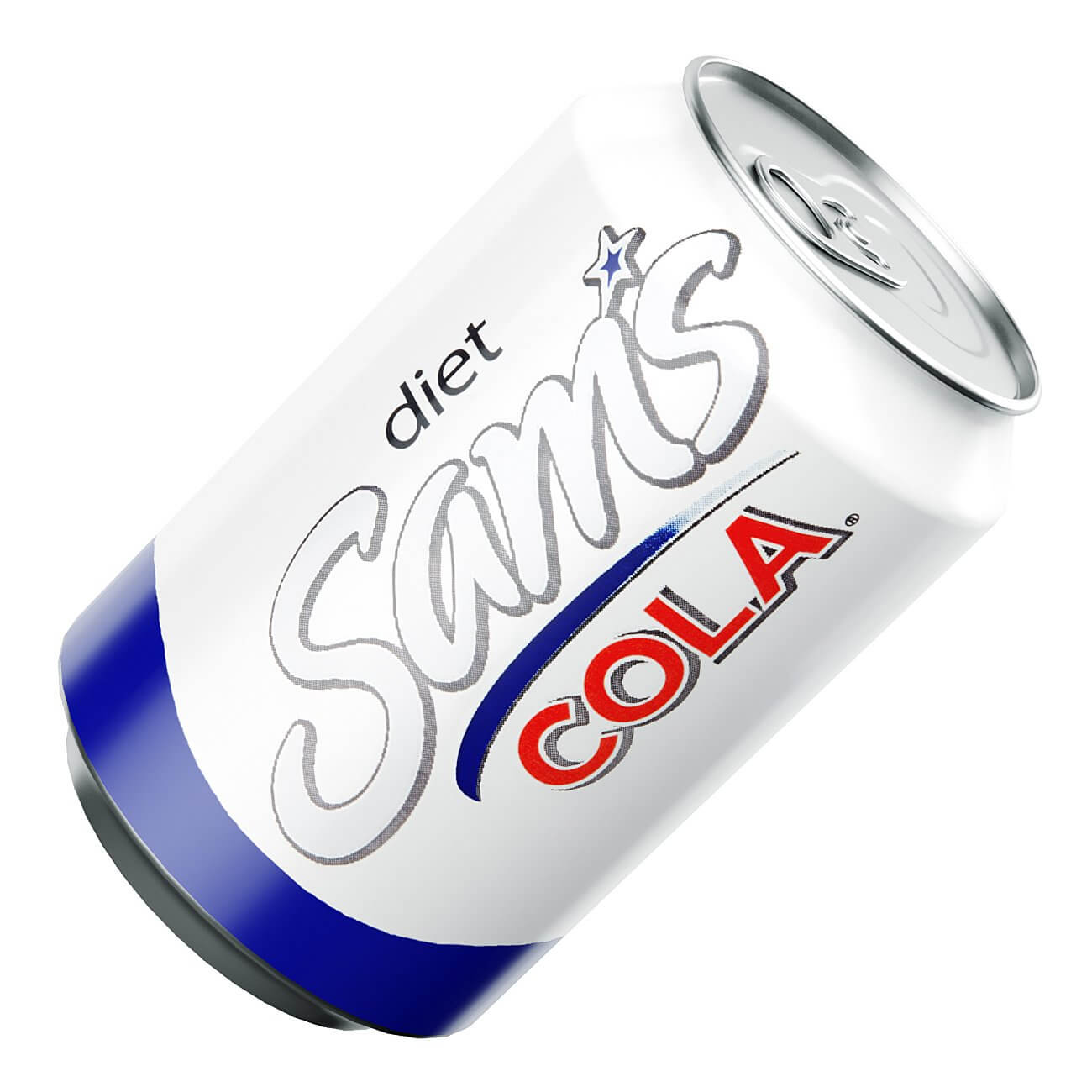 Sams Cola Diet Soda Can 330ml - 3D Model by murtazaboyraz