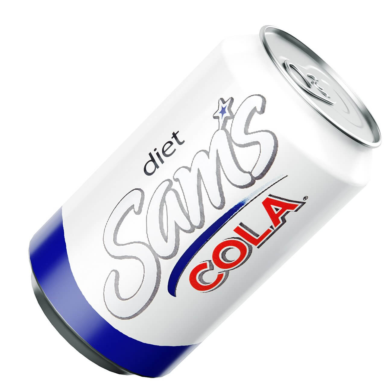 Sams Cola Diet Soda Can 375ml - 3D Model by murtazaboyraz