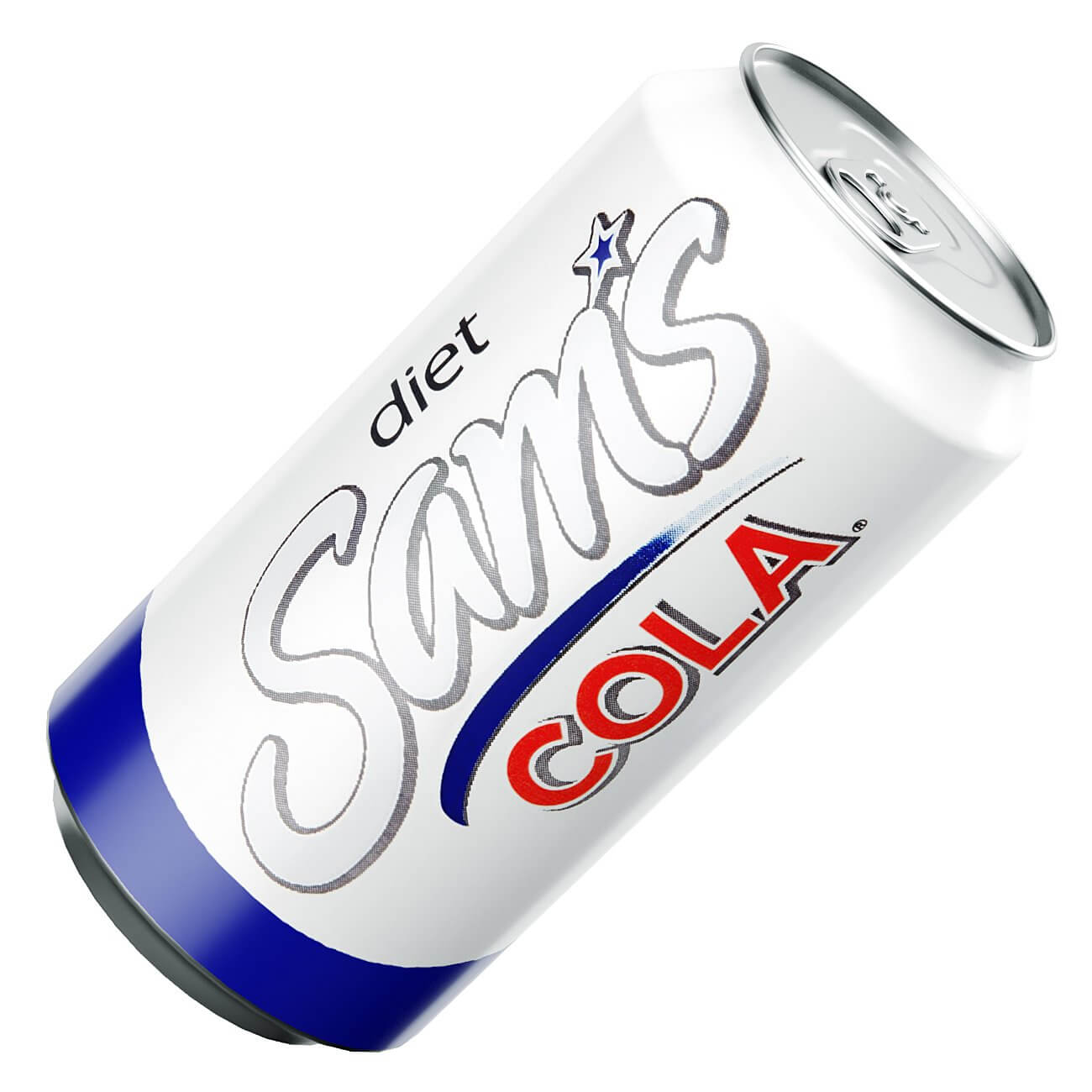 Sams Cola Diet Soda Can 440ml - 3D Model by murtazaboyraz
