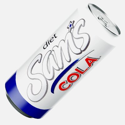 Sams Cola Diet Soda Can 473ml - 3D Model by murtazaboyraz