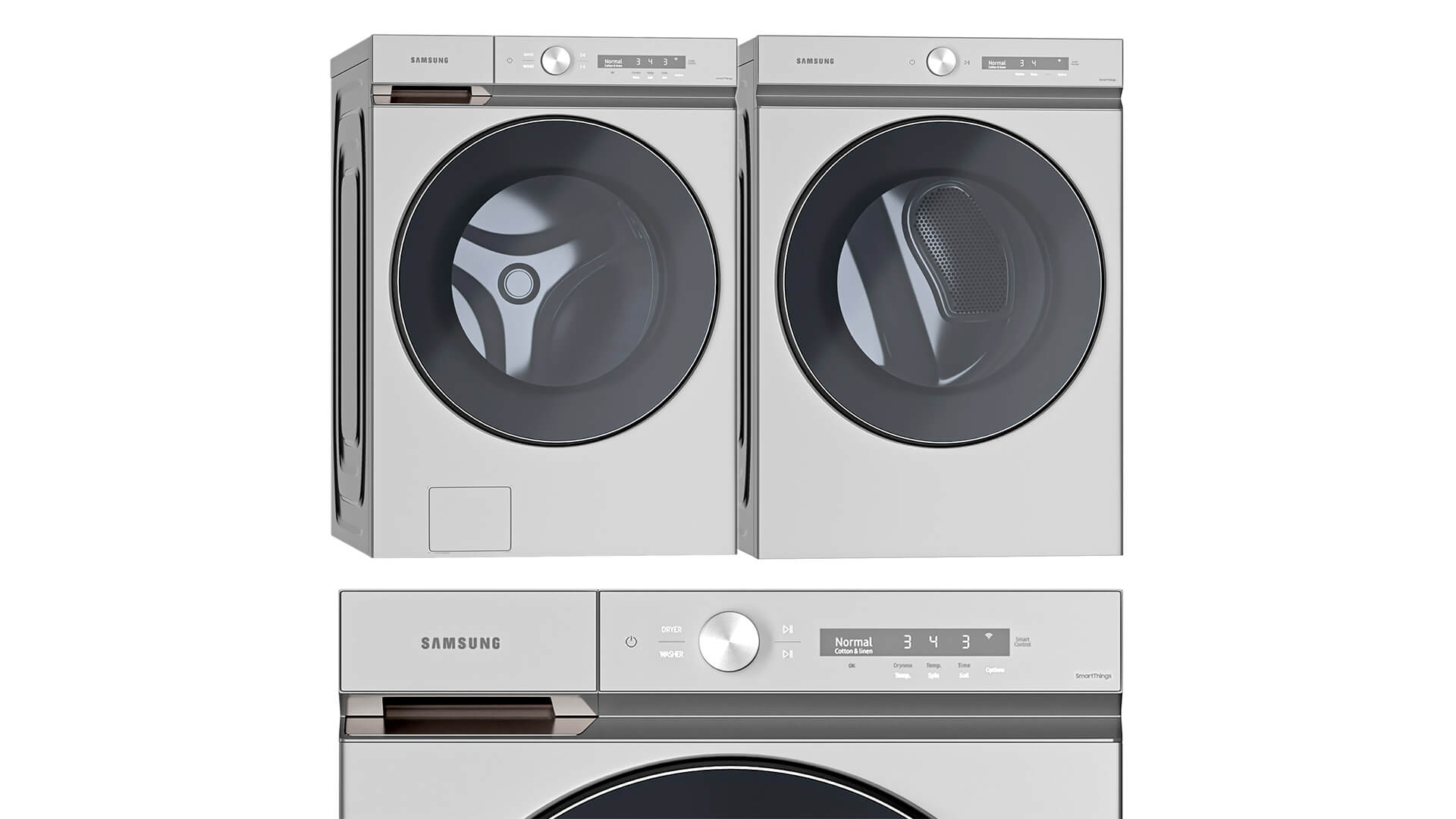 Samsung Washing Machines and Dryer- WF53BB8700ATUS 3D Model by ...