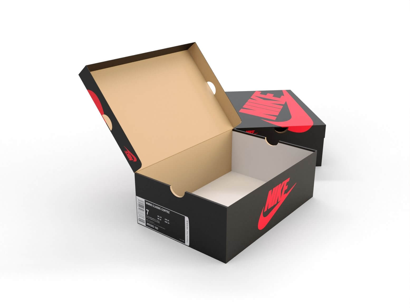Open Nike Shoe Box