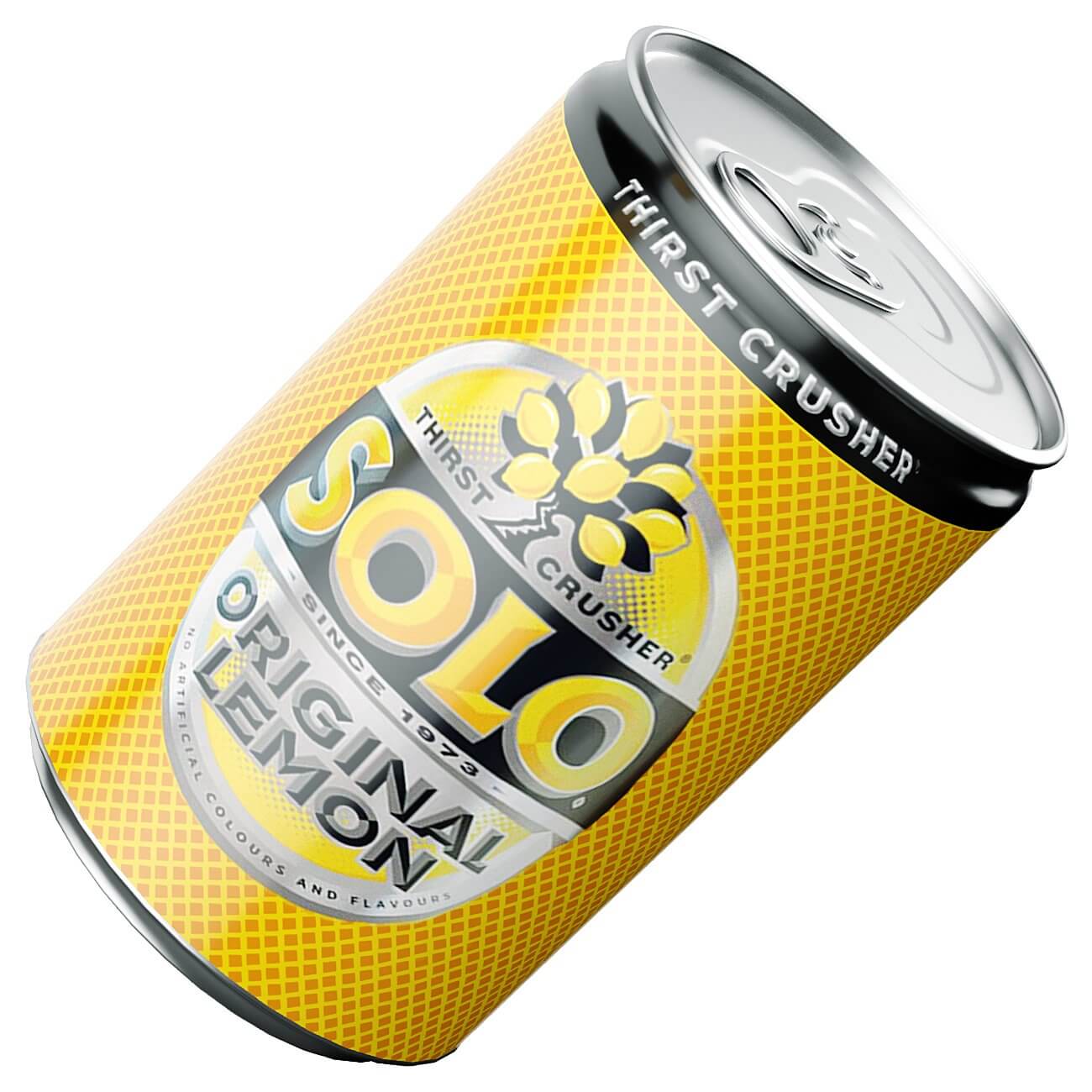 Solo Lemon Cans 163ml Slim - 3D Model by murtazaboyraz