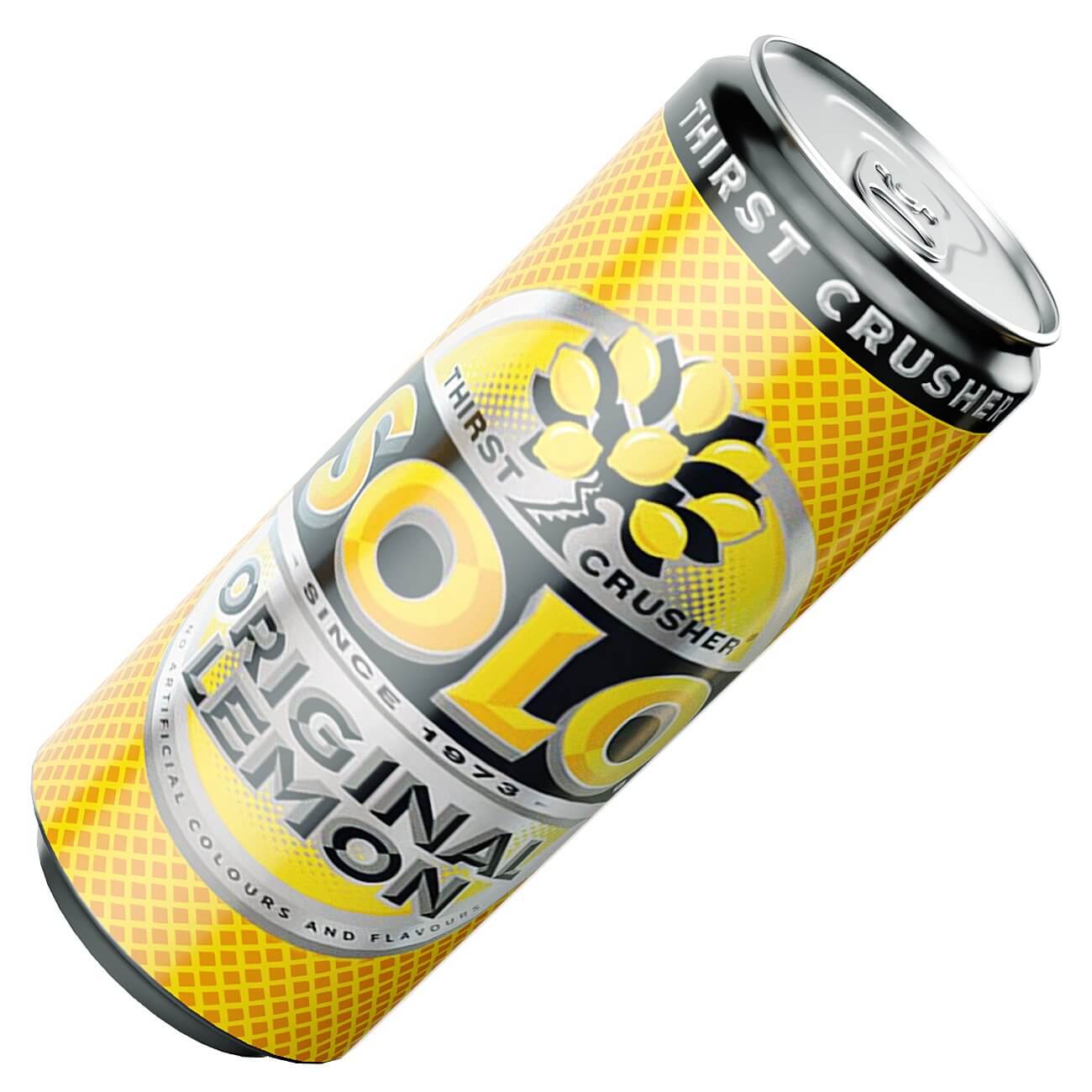 Solo Lemon Cans 355ml Sleek - 3D Model by murtazaboyraz