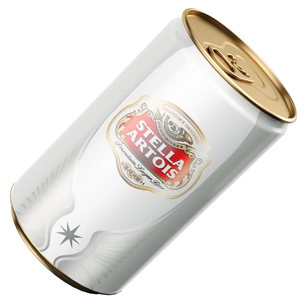 Stella Artois Beer Cans 187ml Slim - 3D Model by murtazaboyraz