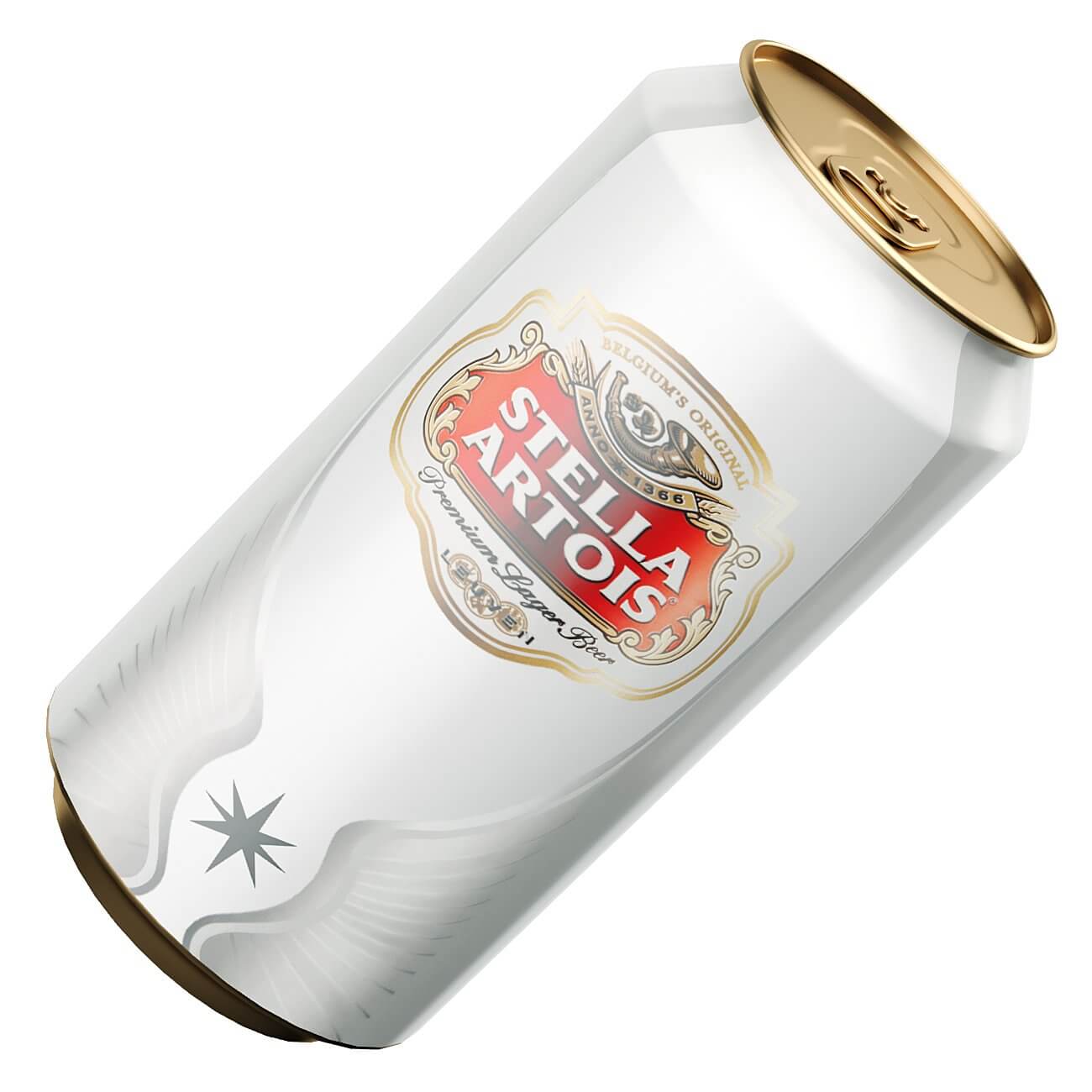 Stella Artois Beer Cans 440ml - 3D Model by murtazaboyraz