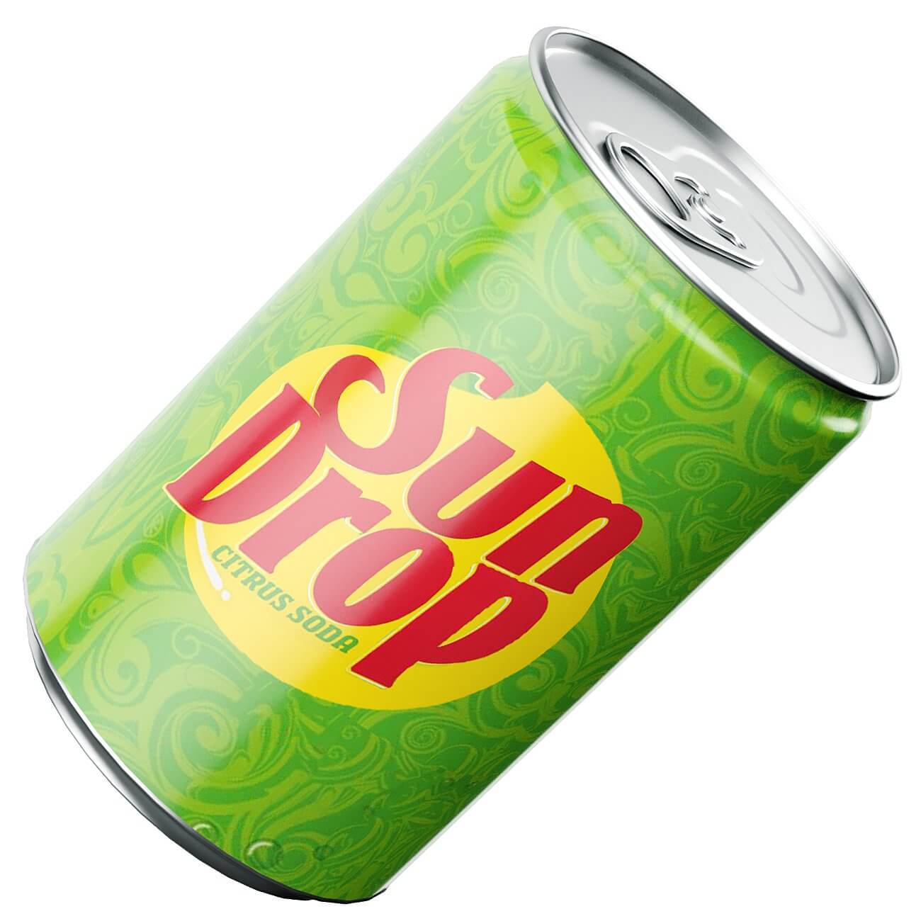 Sun Drop Citrus Soda Can 187ml Slim - 3D Model by murtazaboyraz
