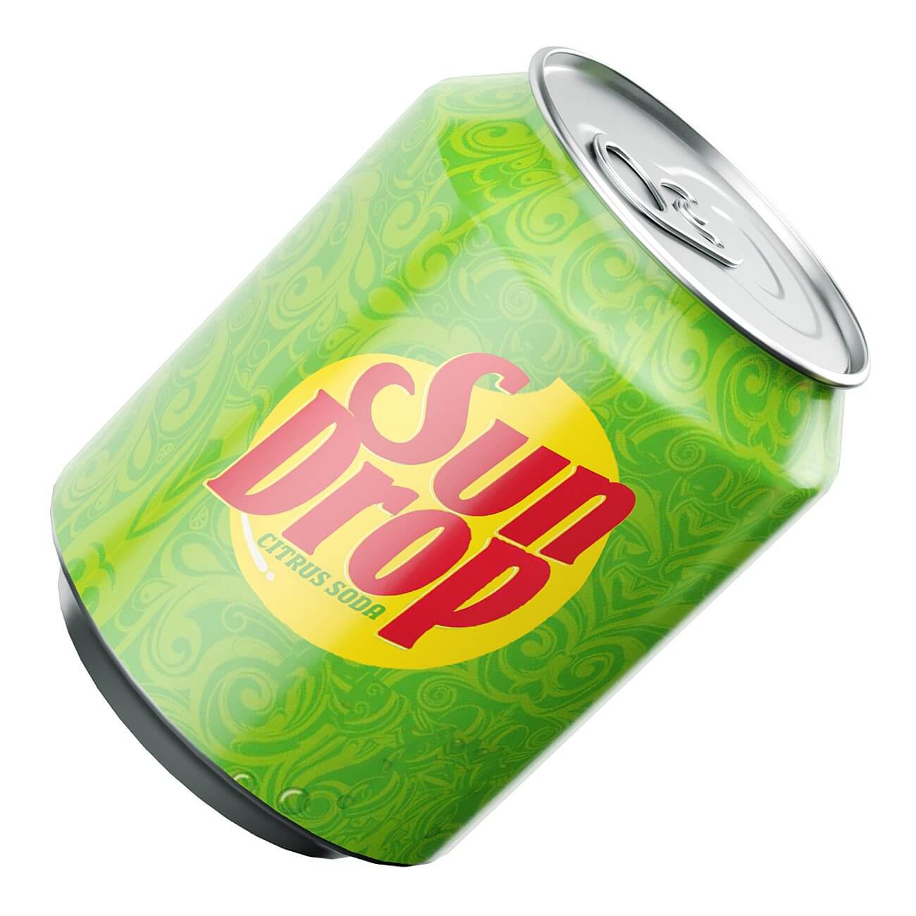 Sun Drop Citrus Soda Can 250ml - 3D Model by murtazaboyraz