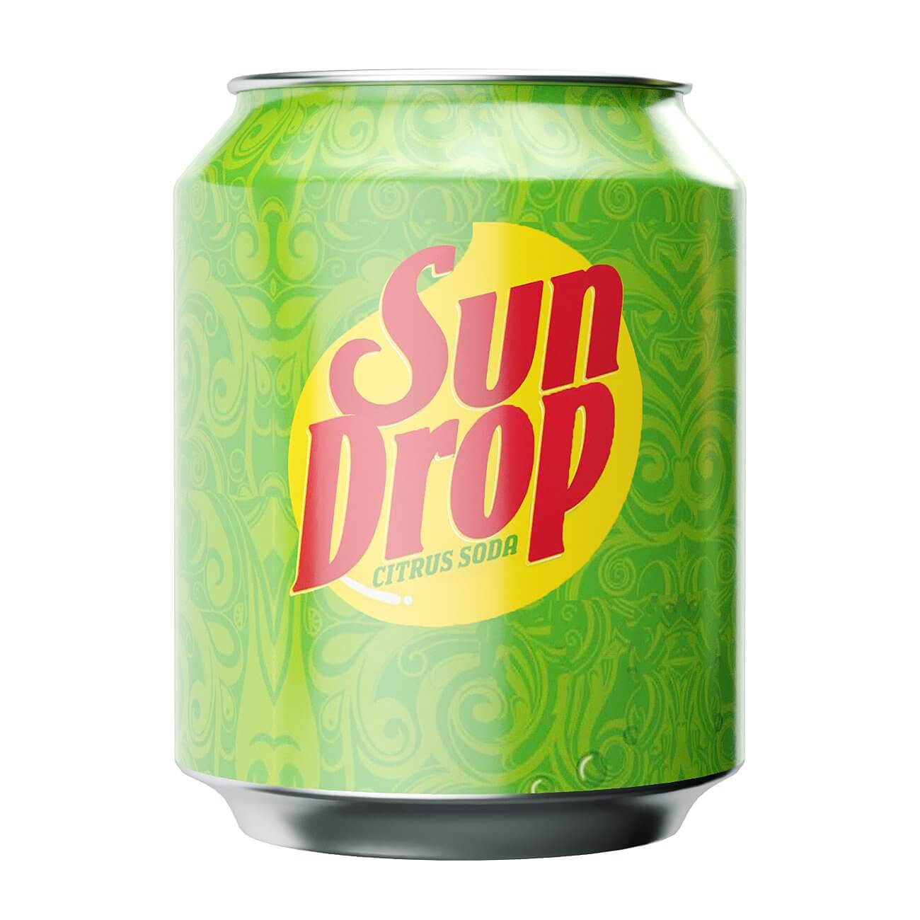Sun Drop Citrus Soda Can 250ml - 3D Model by murtazaboyraz