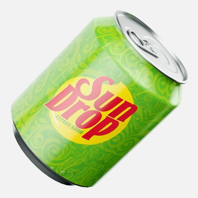 Sun Drop Citrus Soda Can 250ml - 3D Model by murtazaboyraz