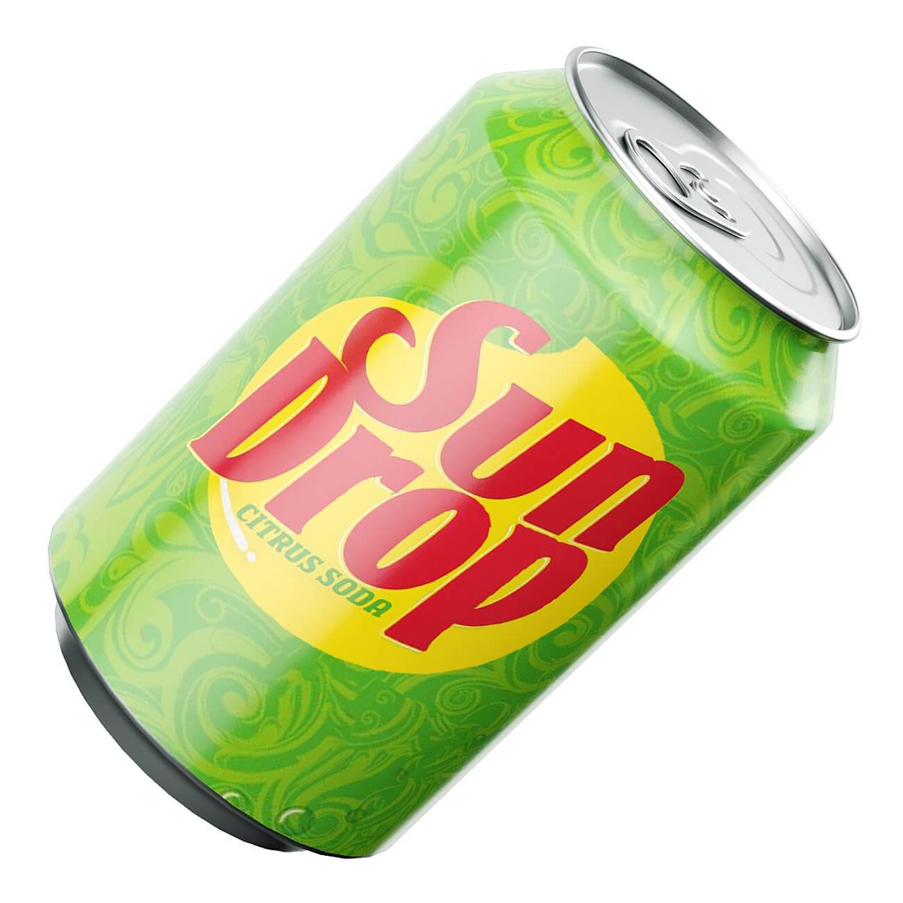 Sun Drop Citrus Soda Can 330ml - 3D Model by murtazaboyraz