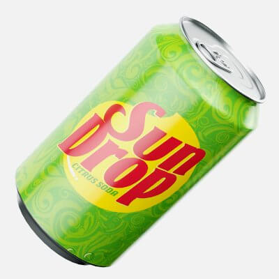 Sun Drop Citrus Soda Can 355ml - 3D Model by murtazaboyraz