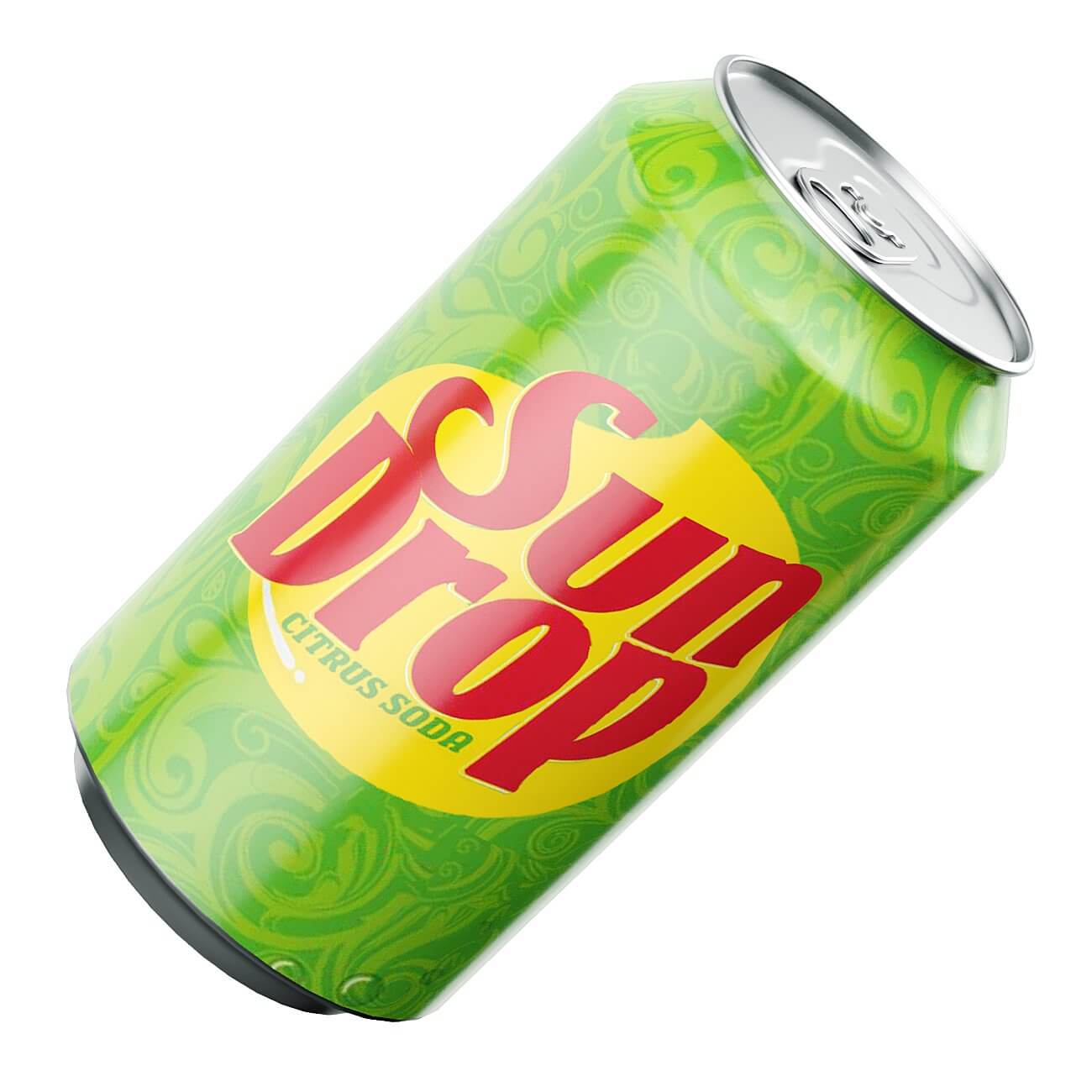 Sun Drop Citrus Soda Can 375ml - 3D Model by murtazaboyraz