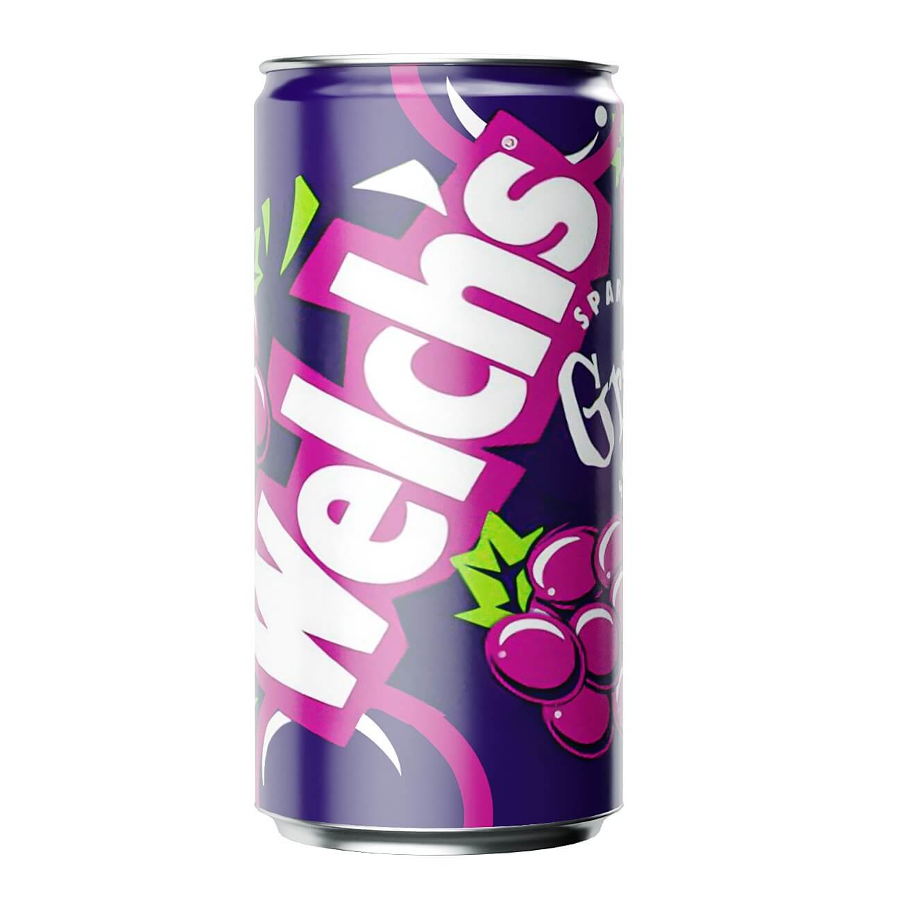 Welch's Grape Soda Can 250ml Slim - 3D Model by murtazaboyraz