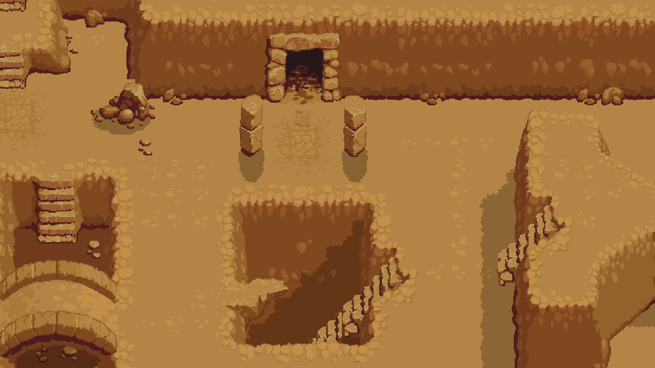 Brown Rock Tileset - Top-Down 32X32 Pixel-Art Free 2D Game Asset by ...