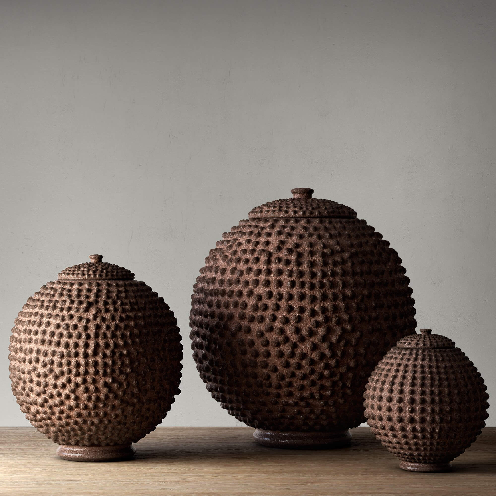 African Lobi Pot Collection - 3D Model by musladinov