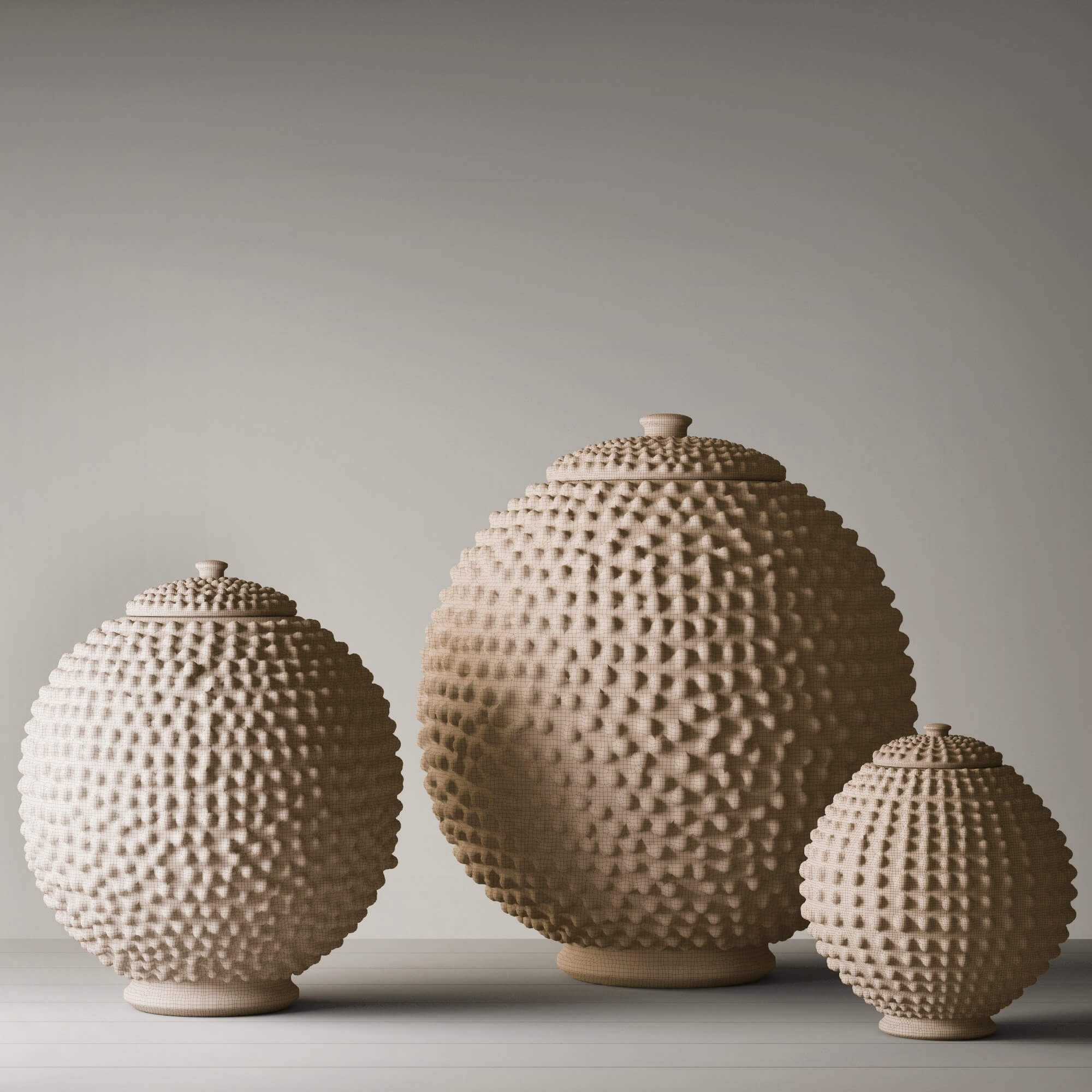 African Lobi Pot Collection - 3D Model by musladinov