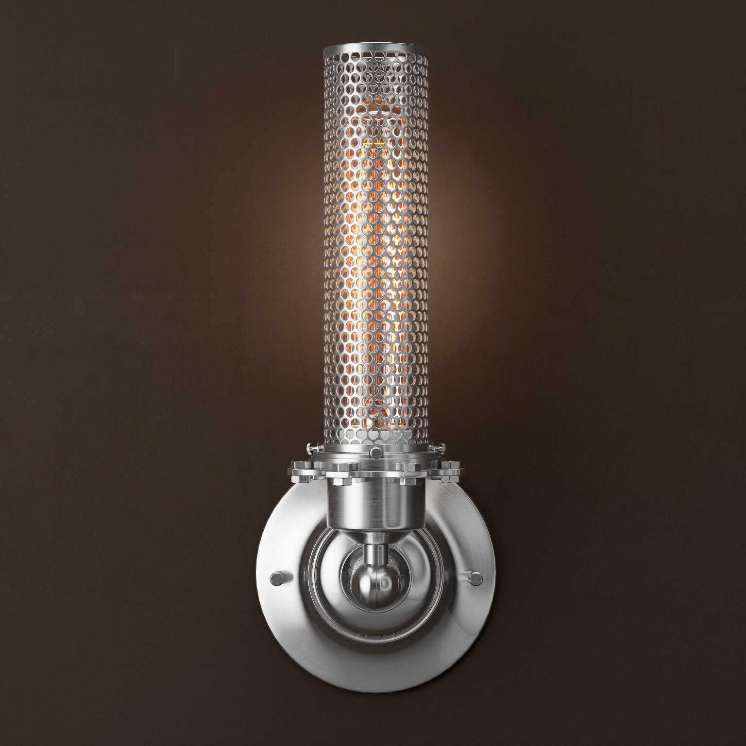 Edison Perforated Metal Sconce - 3D Model by musladinov