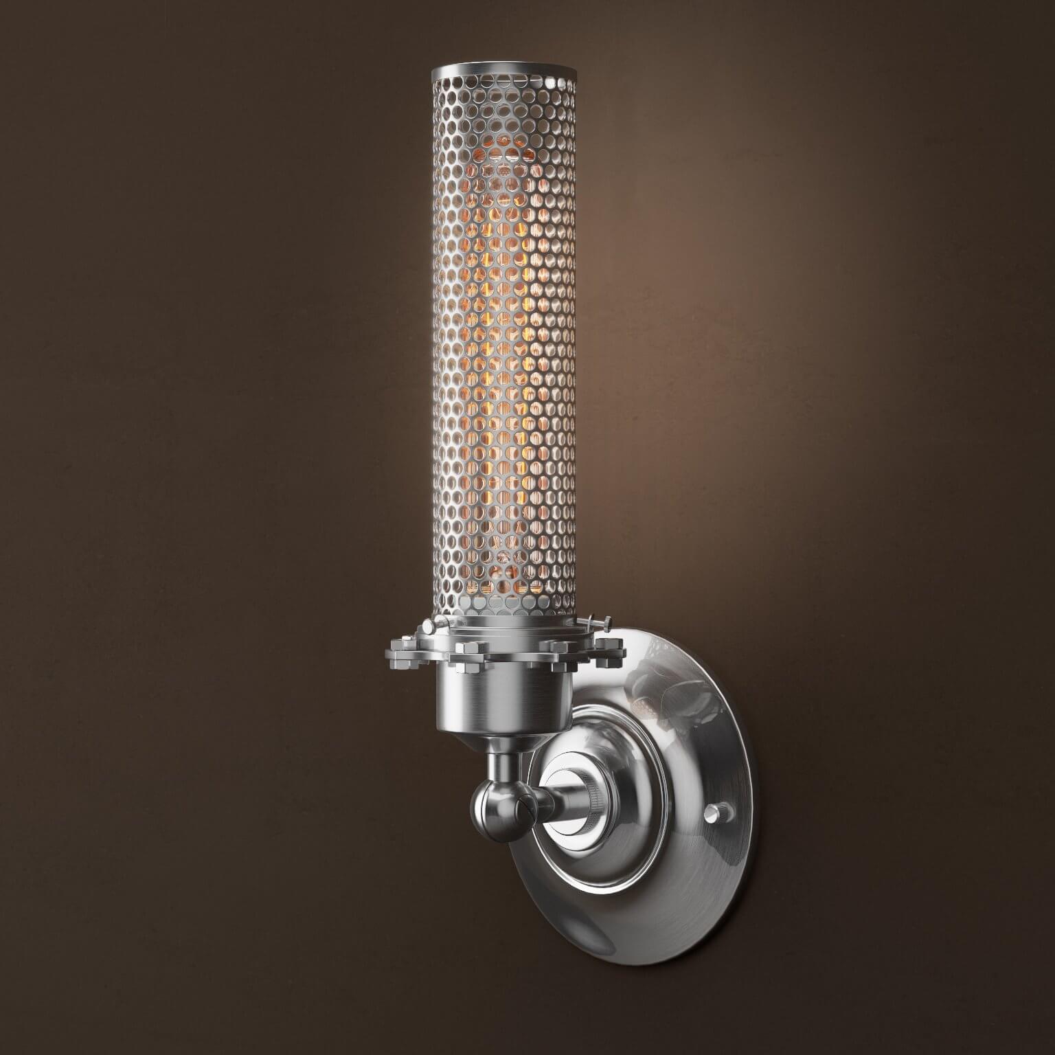 Edison Perforated Metal Sconce - 3D Model by musladinov