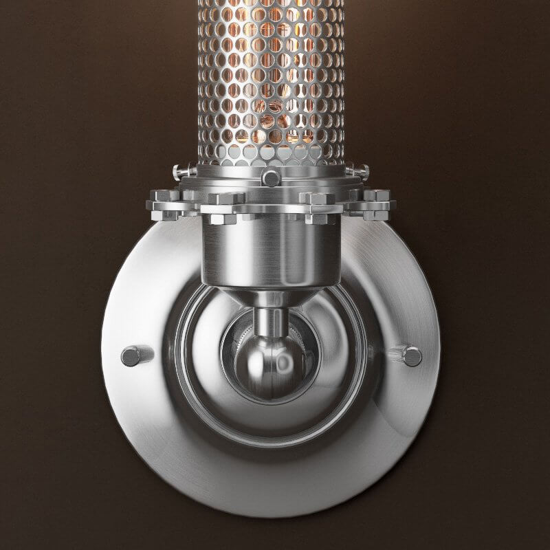 Edison Perforated Metal Sconce - 3D Model by musladinov