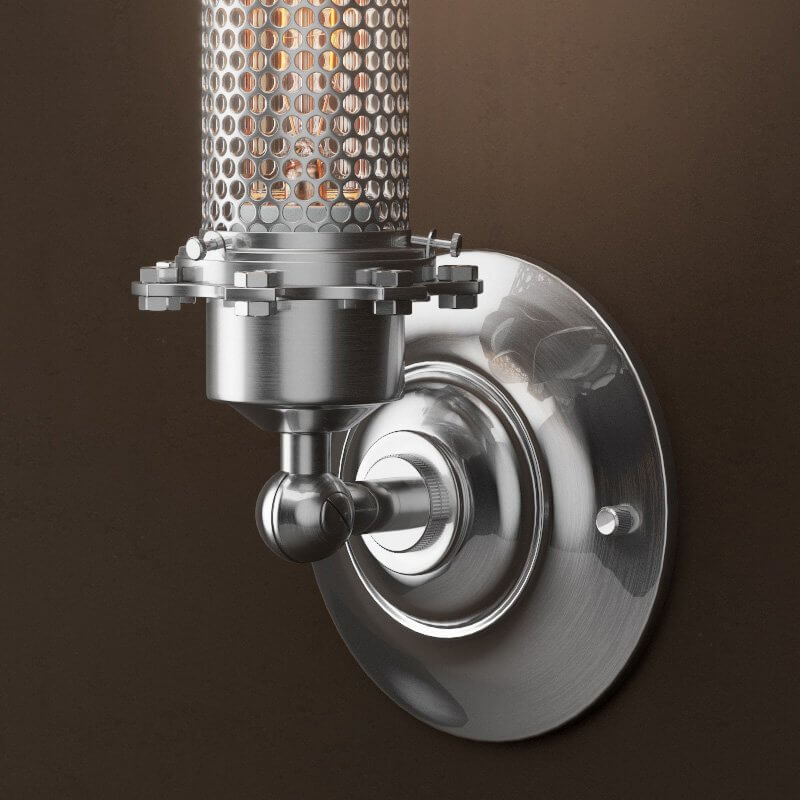 Edison Perforated Metal Sconce - 3D Model by musladinov