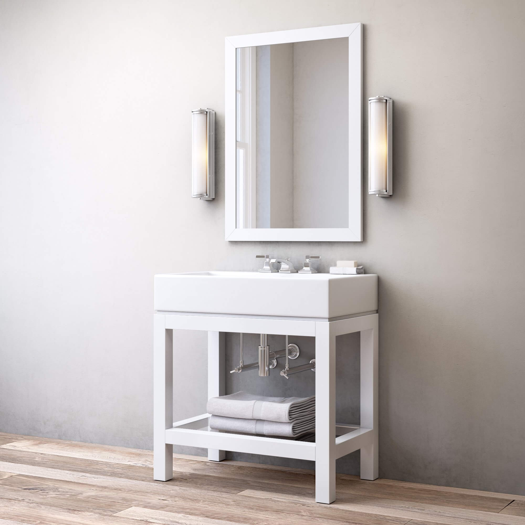 Hutton Single Console Washstand - 3D Model by musladinov