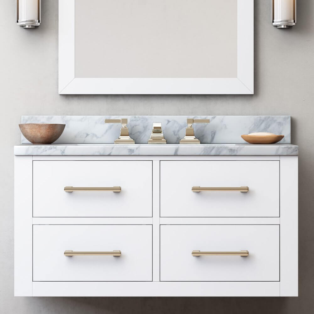 Hutton Single Floating Vanity White - 3D Model by musladinov