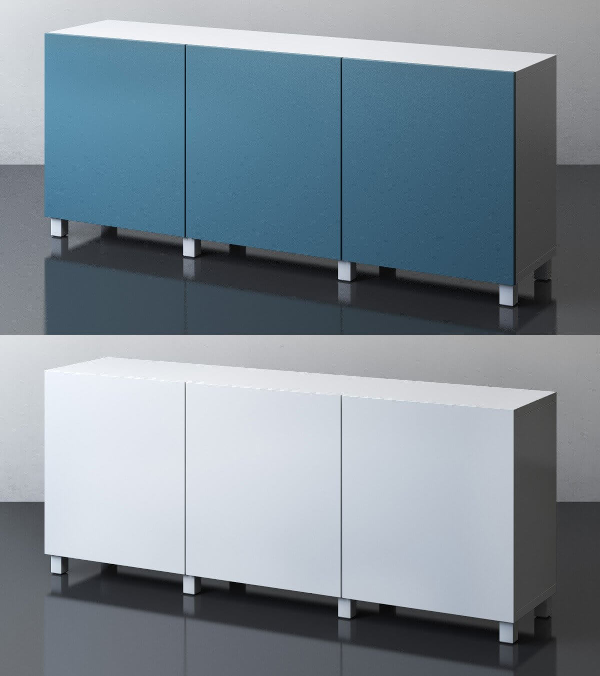 IKEA BESTA Storage Combination with Doors Collection - 3D Model by ...