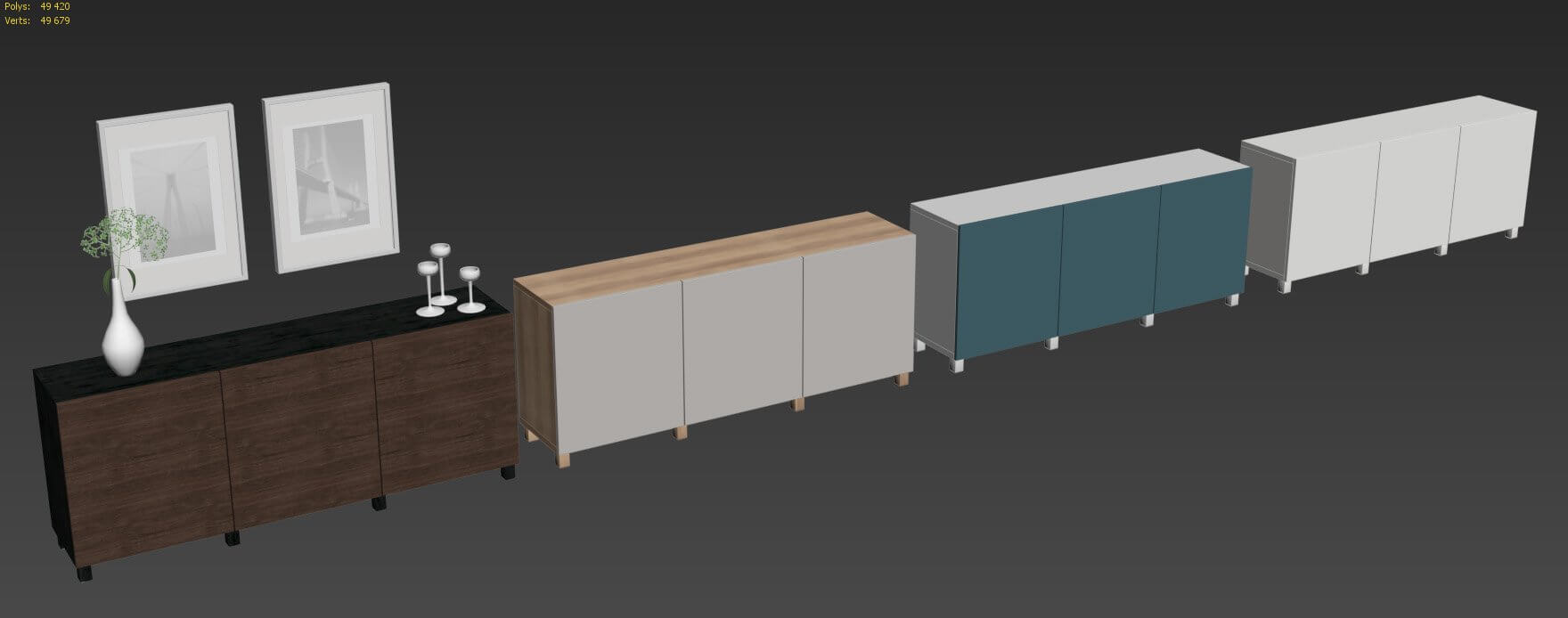 IKEA BESTA Storage Combination with Doors Collection - 3D Model by ...