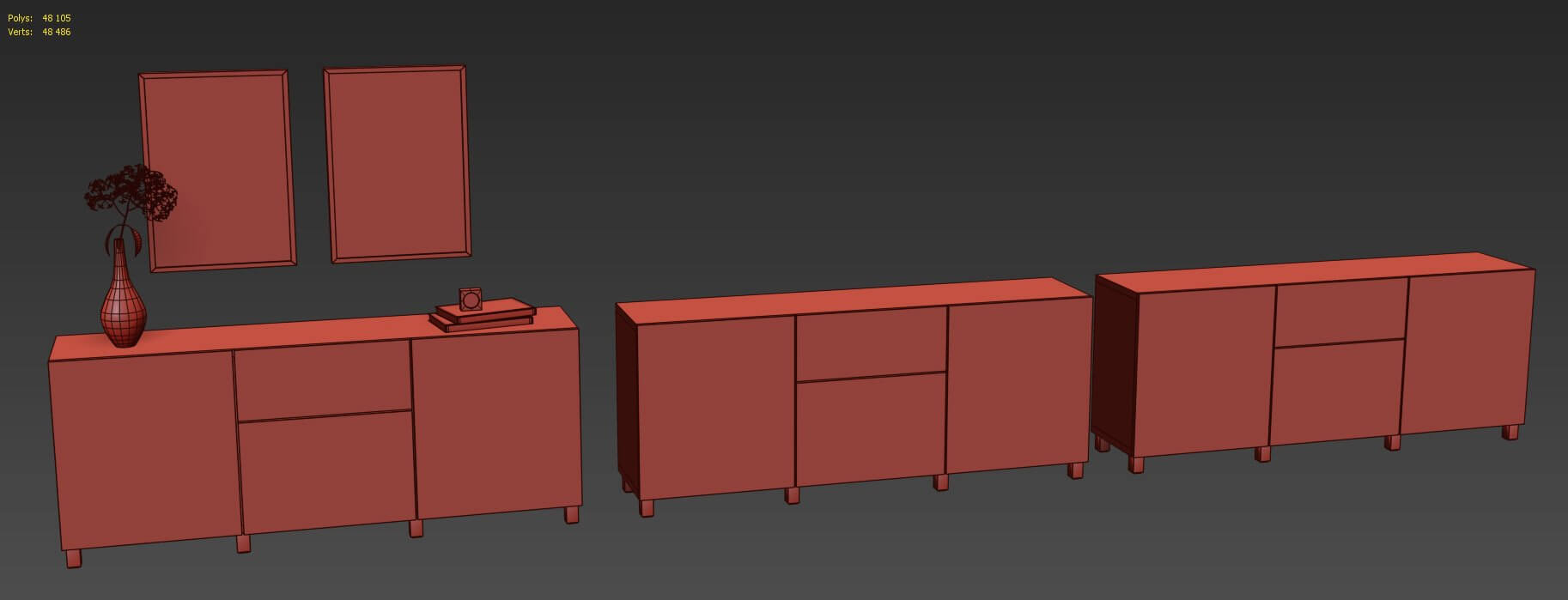 IKEA BESTA Storage Combination with Drawers - 3D Model by musladinov