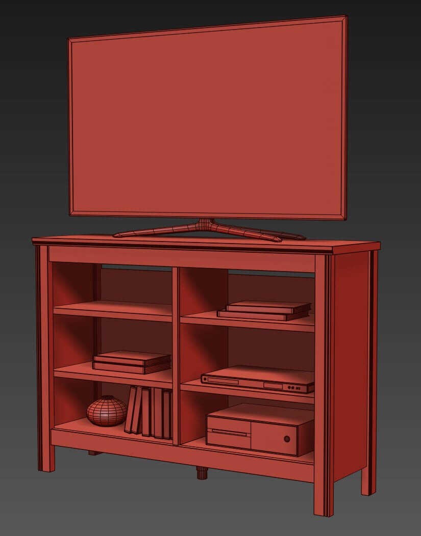 IKEA BRUSALI TV Unit Big - 3D Model by musladinov
