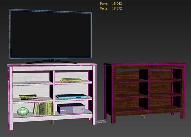 IKEA BRUSALI TV Unit Big - 3D Model by musladinov