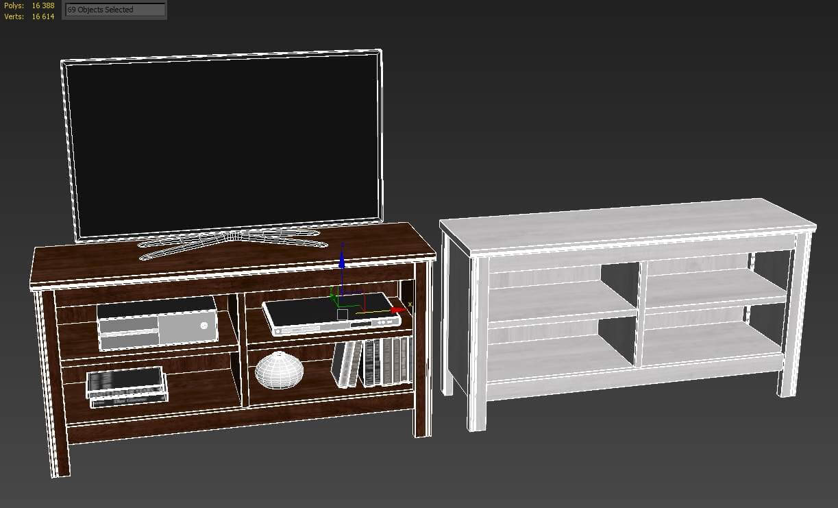 IKEA BRUSALI TV Unit - 3D Model by musladinov