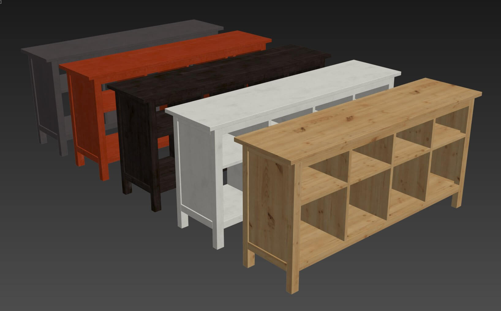 IKEA HEMNES Console Table - 3D Model by musladinov