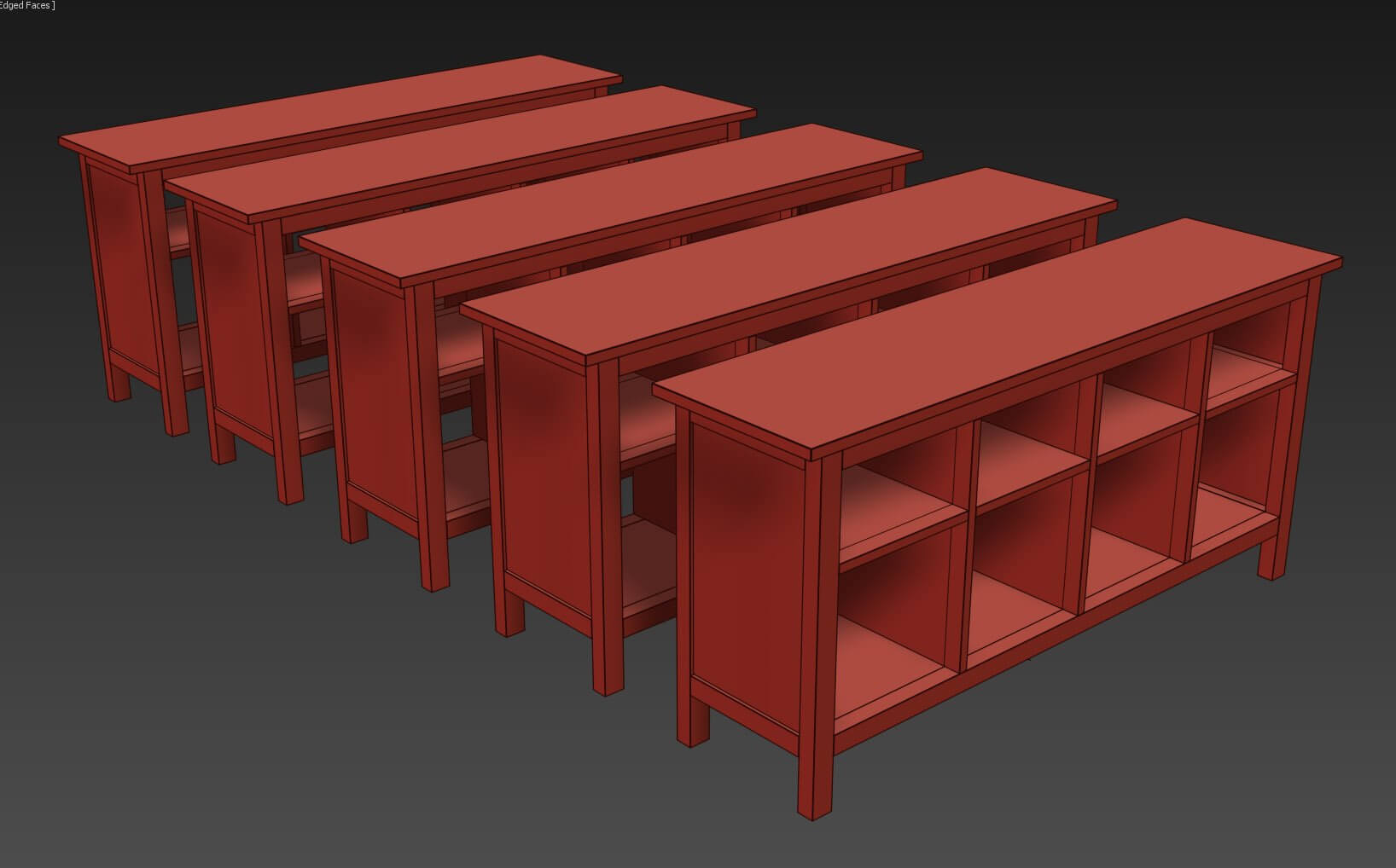 IKEA HEMNES Console Table - 3D Model by musladinov