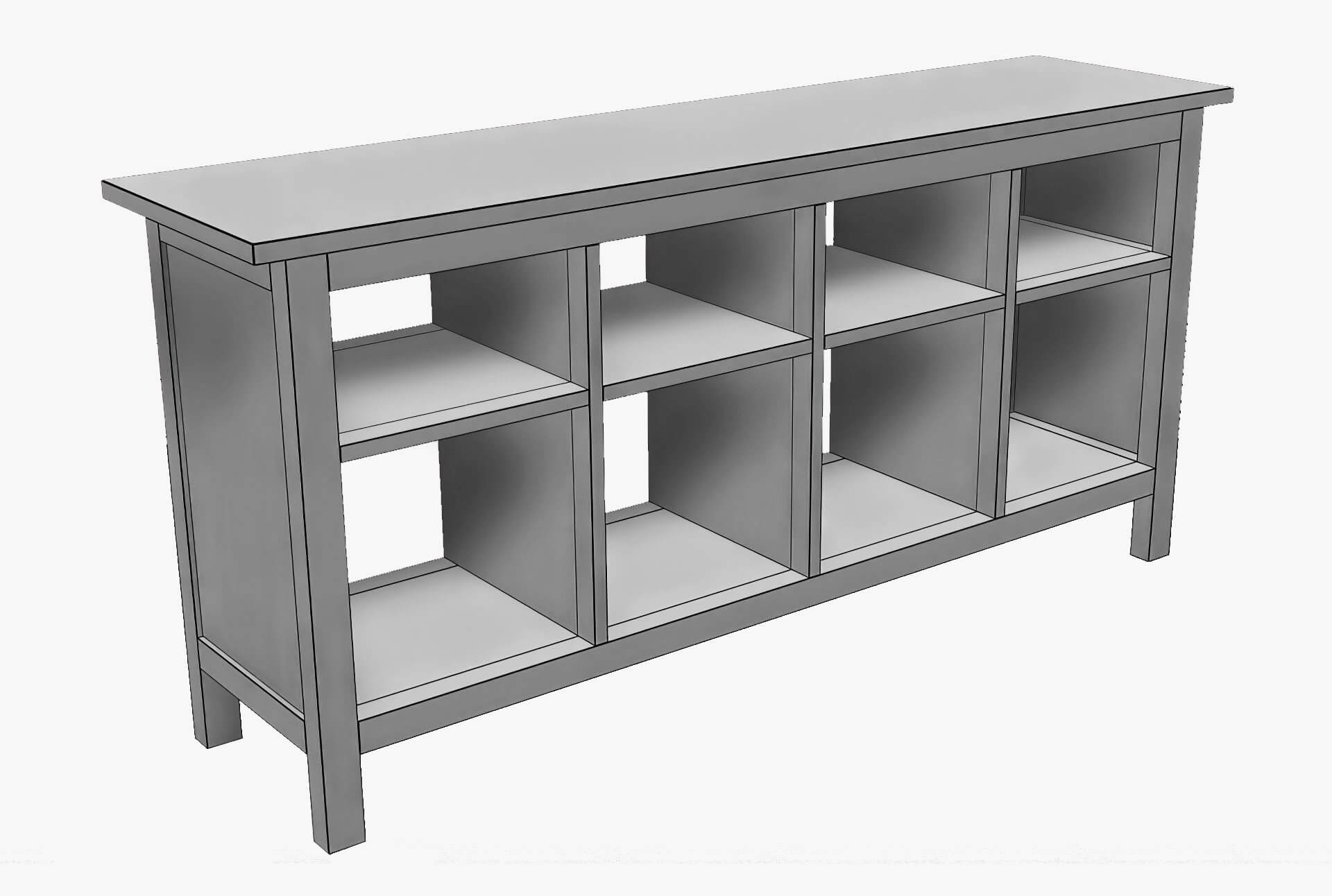 IKEA HEMNES Console Table - 3D Model by musladinov