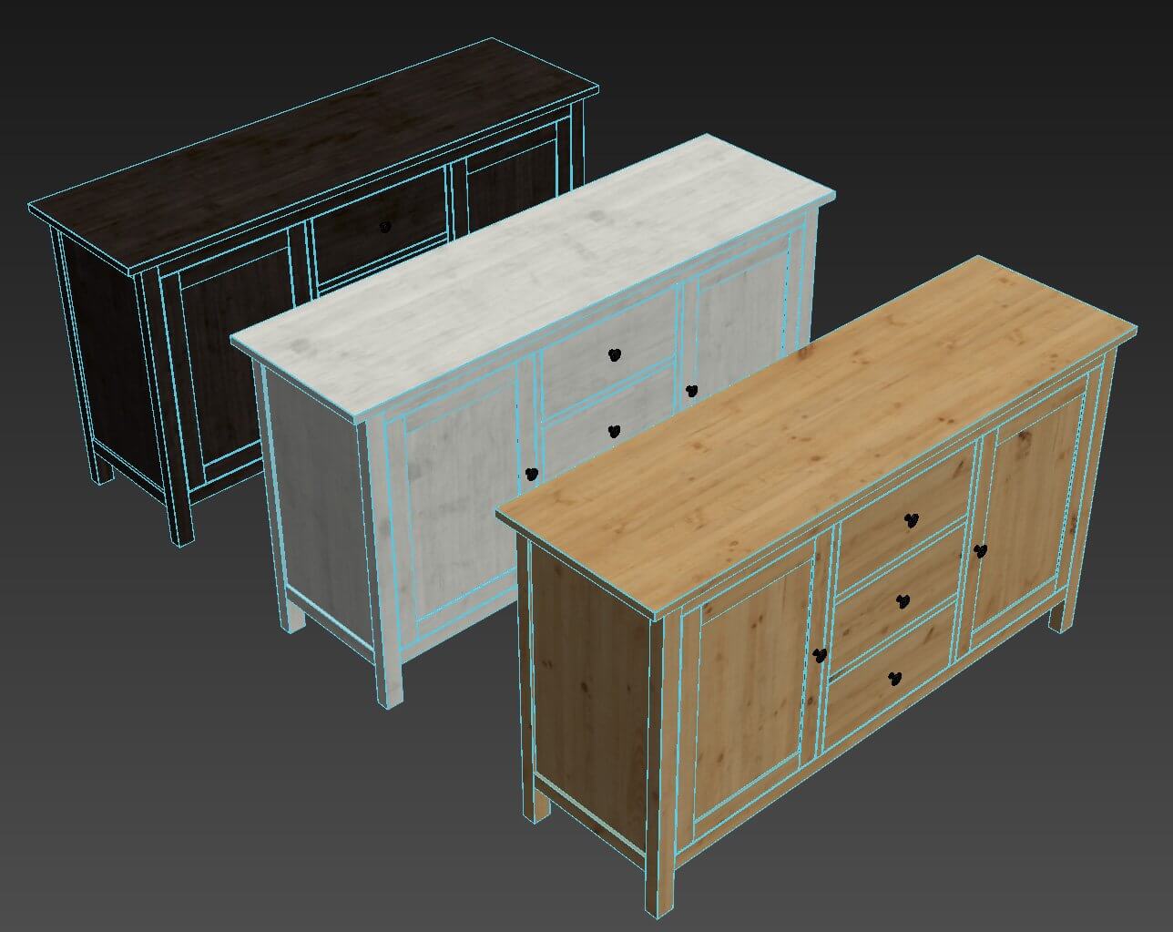 IKEA HEMNES Sideboard - 3D Model by musladinov