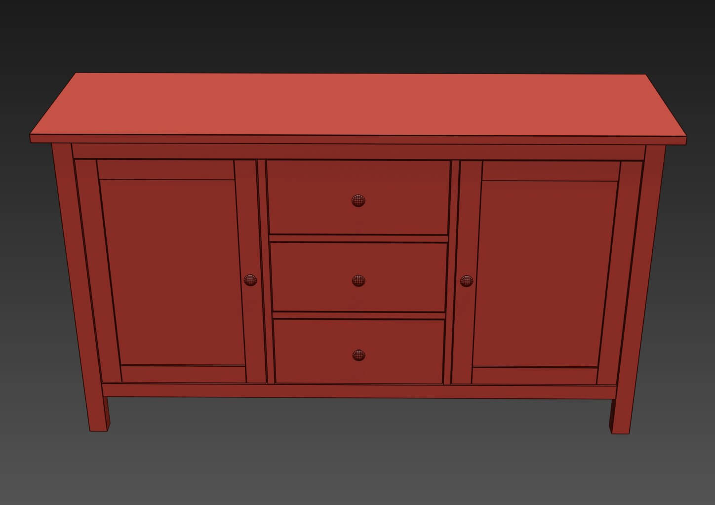 IKEA HEMNES Sideboard - 3D Model by musladinov