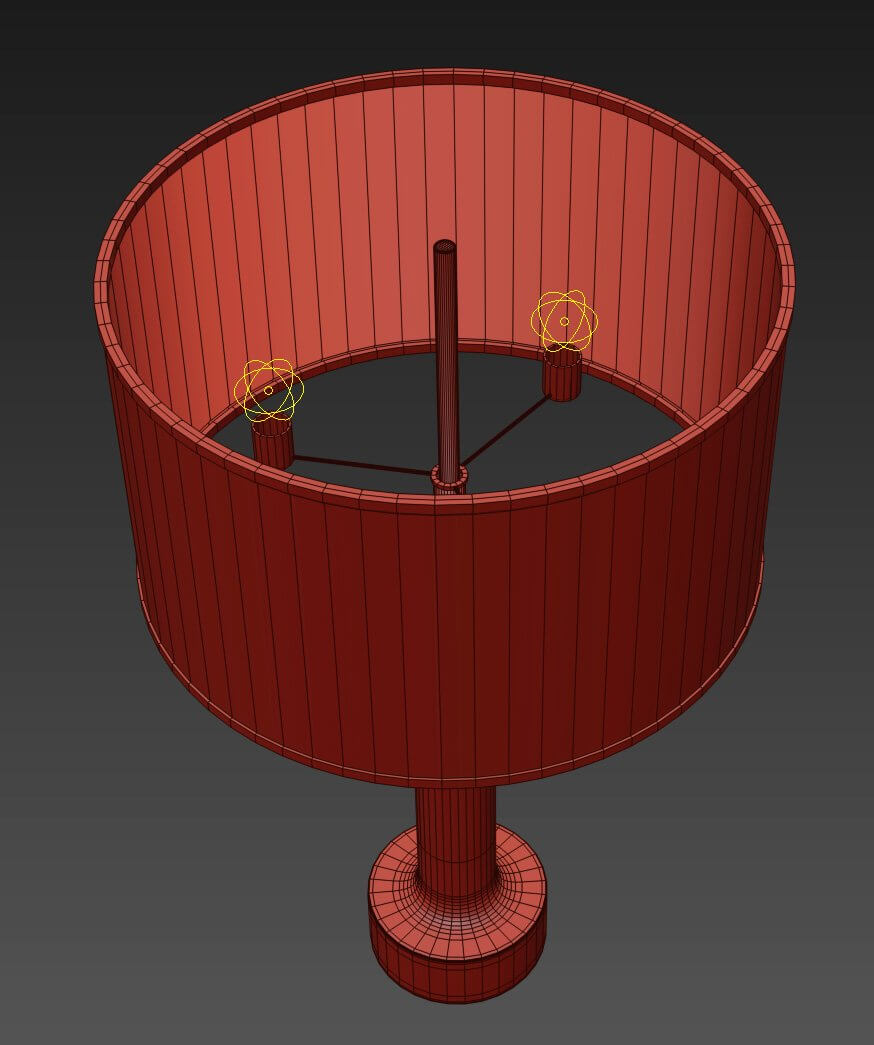 Italian Flared Column Marble Table Lamp - 3D Model by musladinov