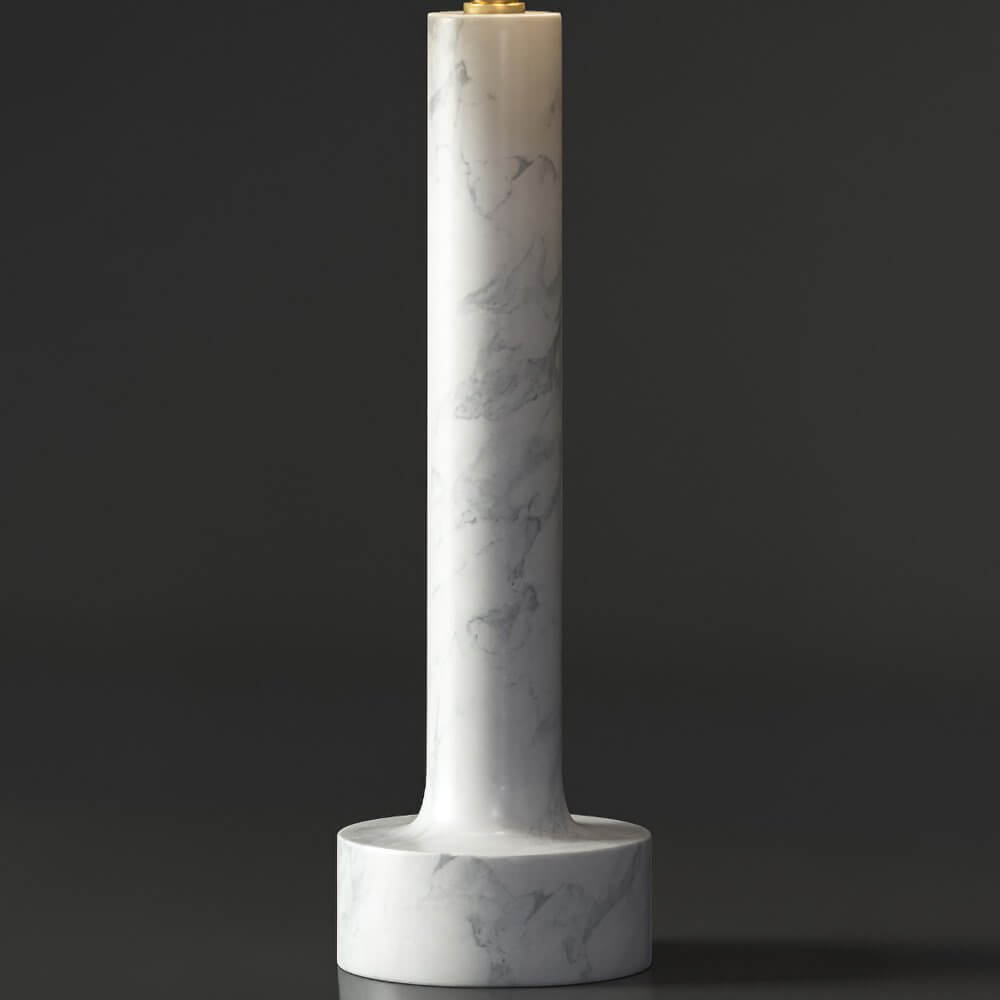 Italian Flared Column Marble Table Lamp - 3D Model by musladinov