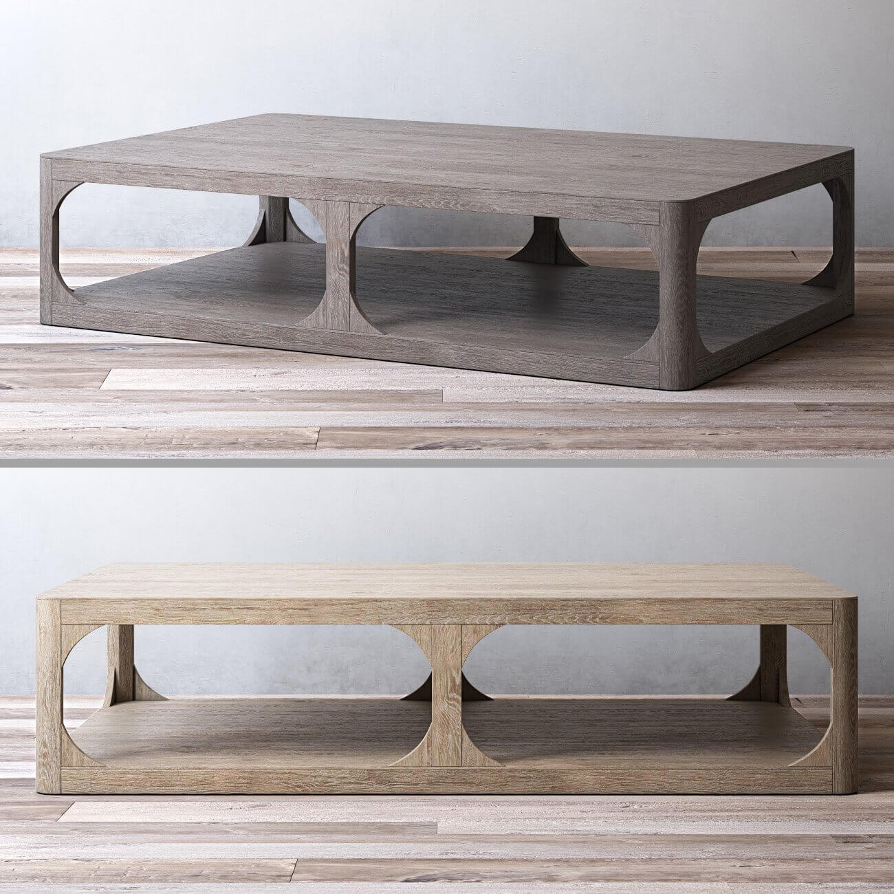 Martens Rectangular Large Coffee Table - 3D Model by musladinov