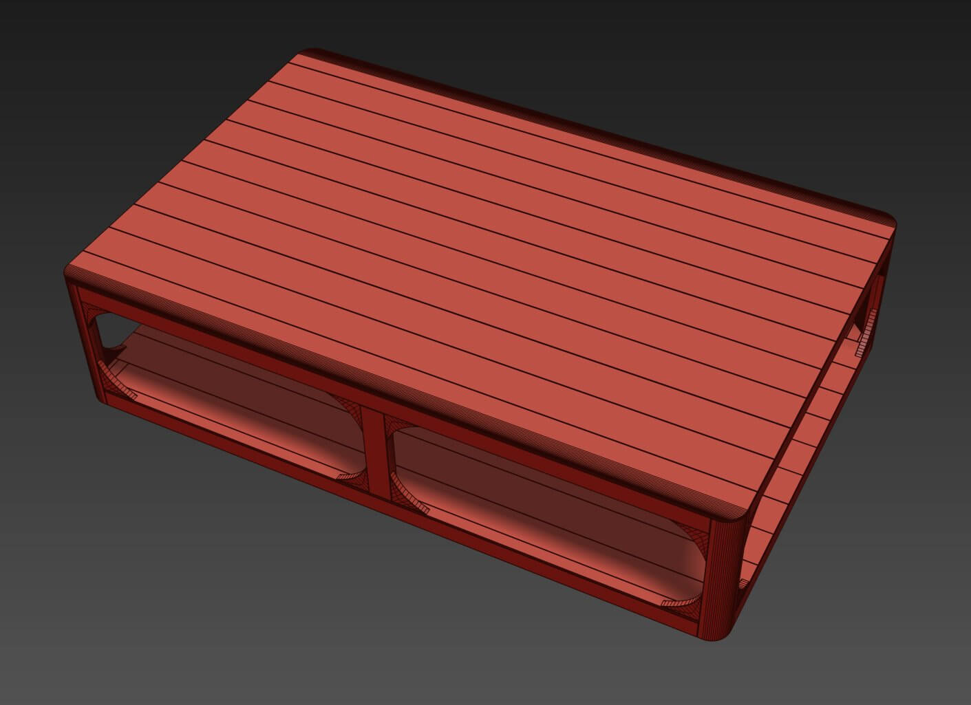 Martens Rectangular Large Coffee Table - 3D Model by musladinov