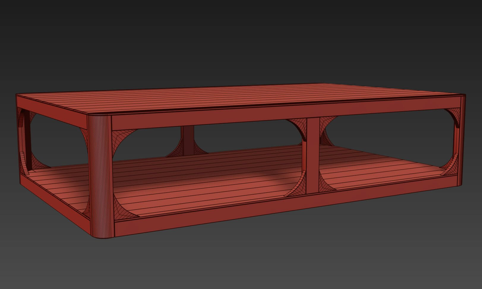 Martens Rectangular Large Coffee Table - 3D Model by musladinov