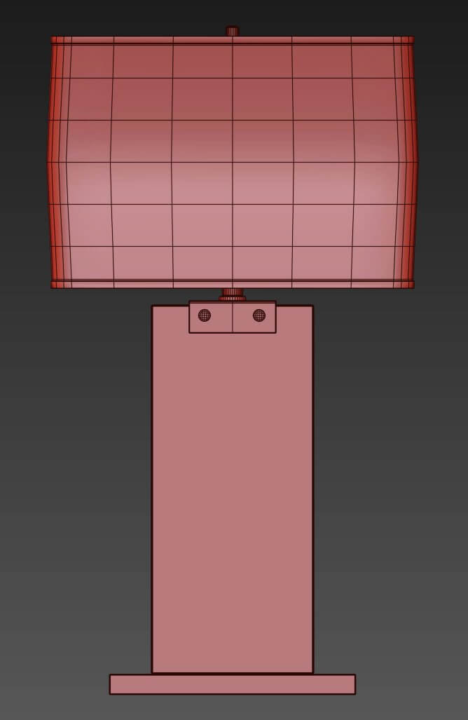 Rectangular Column Marble Table Lamp - 3D Model by musladinov