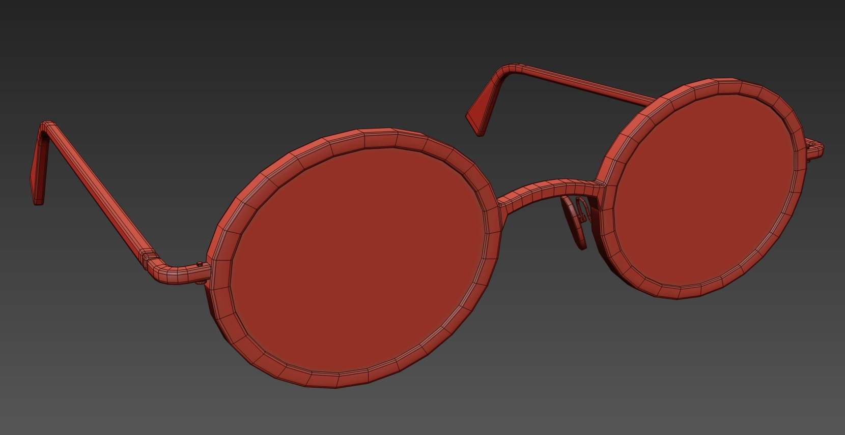 Round Glasses - 3D Model by musladinov