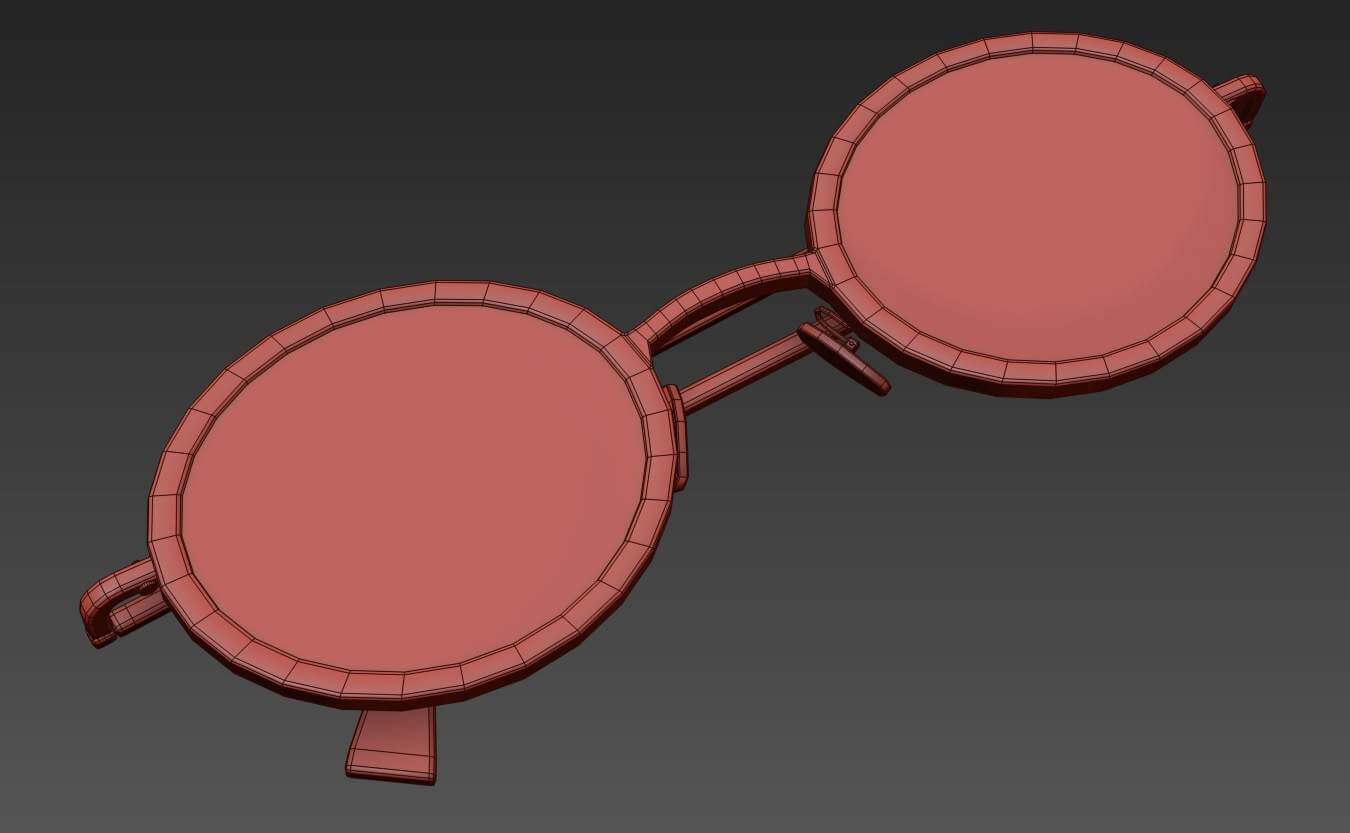 Round Glasses - 3D Model by musladinov