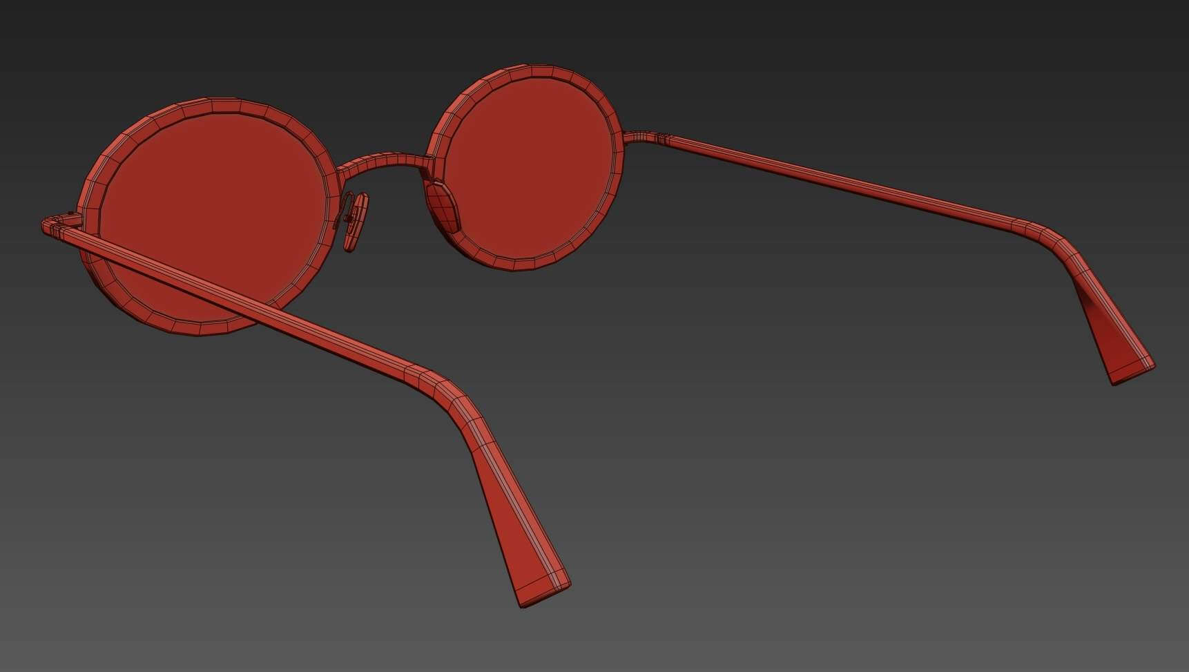 Round Glasses - 3D Model by musladinov